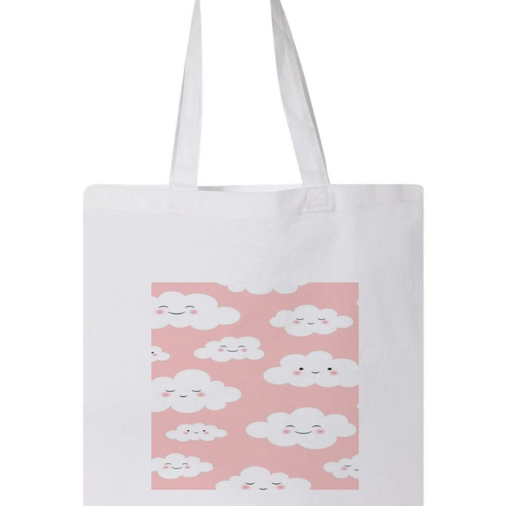 Cute Cloudy Design Tote Bag - Gem